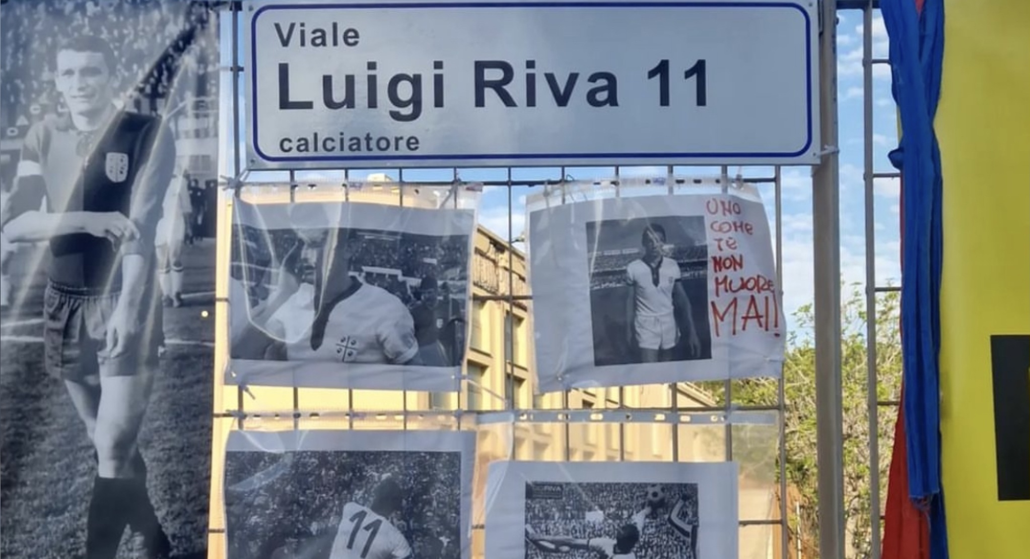 Viale Luigi Riva 11, calciatore: omaggio al Mito in viale Bonaria ...